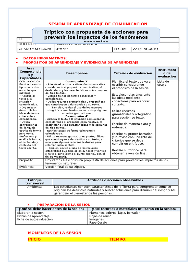 IV SES. COMU JUEV. 22 TRIPTICO PREVENIR IMPACTOS DE FENOMENOS NATURALES ... IV SES. COMU JUEV. 22 TRIPTICO PREVENIR IMPACTOS DE FENOMENOS NATURALES ...