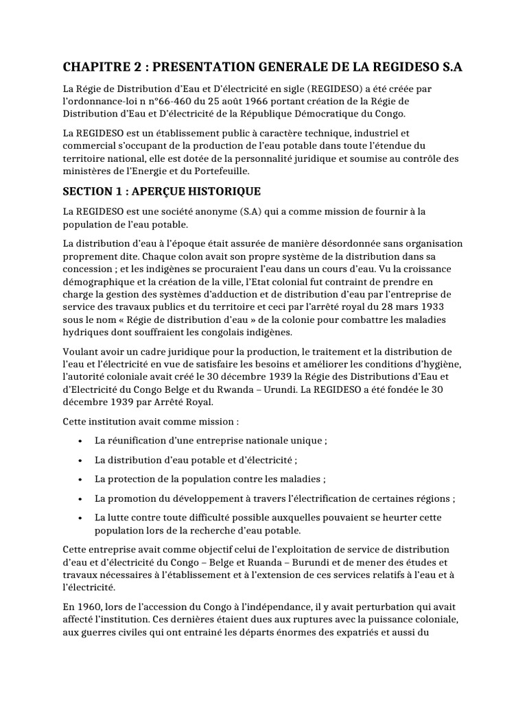 CHAPITRE 2 IGF Et REGIDESO | PDF