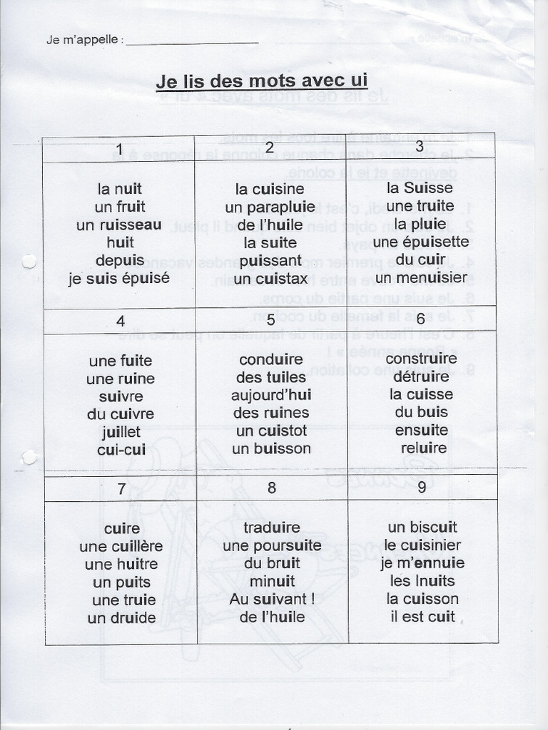 Le Son Ui Mots | PDF