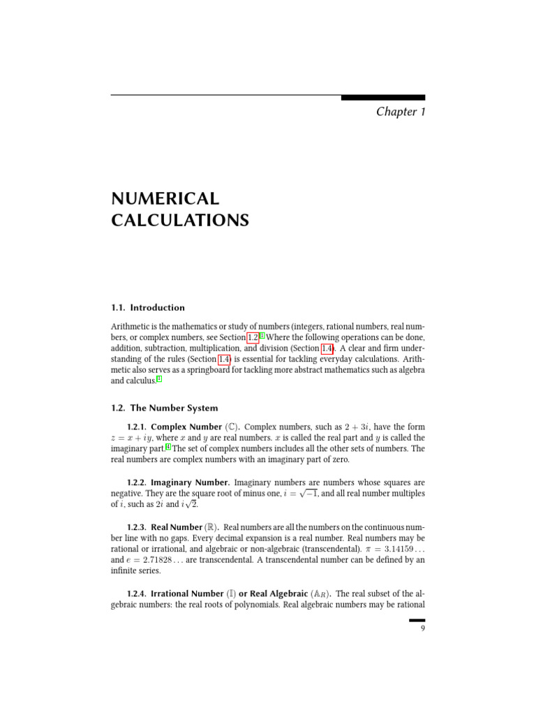 1.numerical Calculations | PDF 1.numerical Calculations | PDF