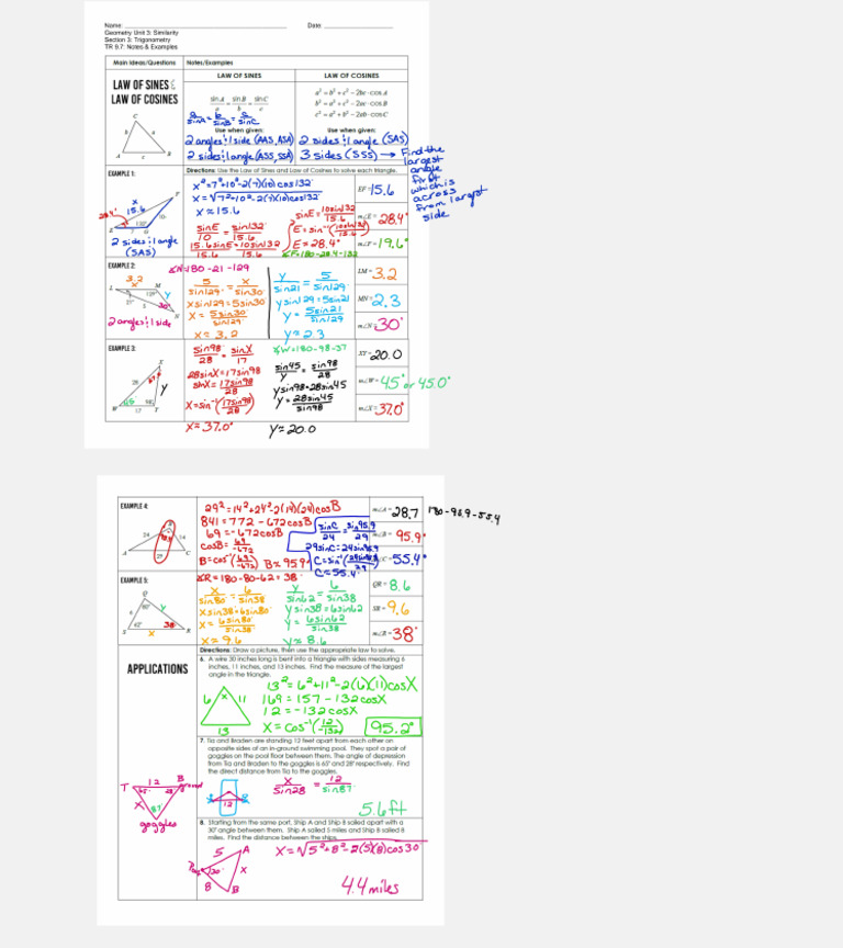 Notes TR 9.7 Applications and Mixed Laws Completed 2023 Class 4 | PDF
