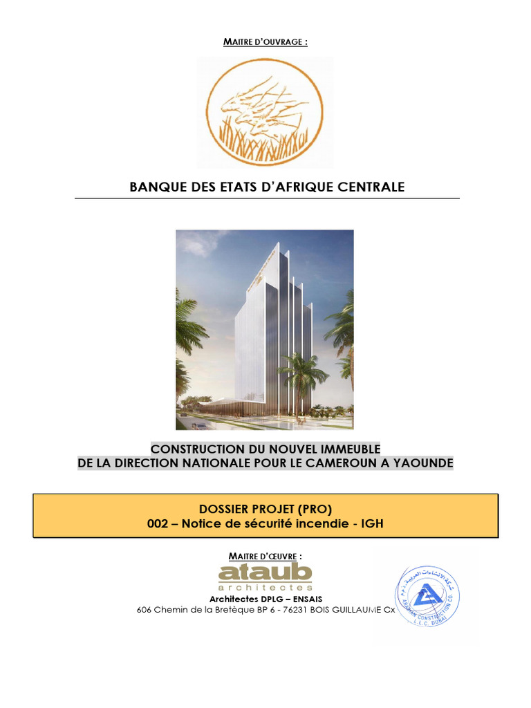 002 - Notice de sécurité incendie - IGH | PDF