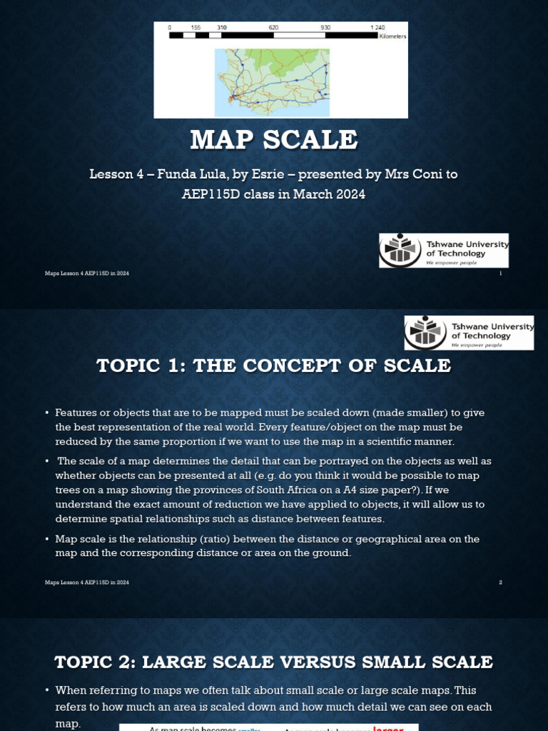 Map Scale Lesson 4 2024 | PDF