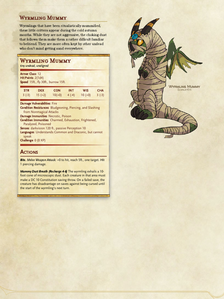 Wyrmling Mummy 5e-1 | PDF