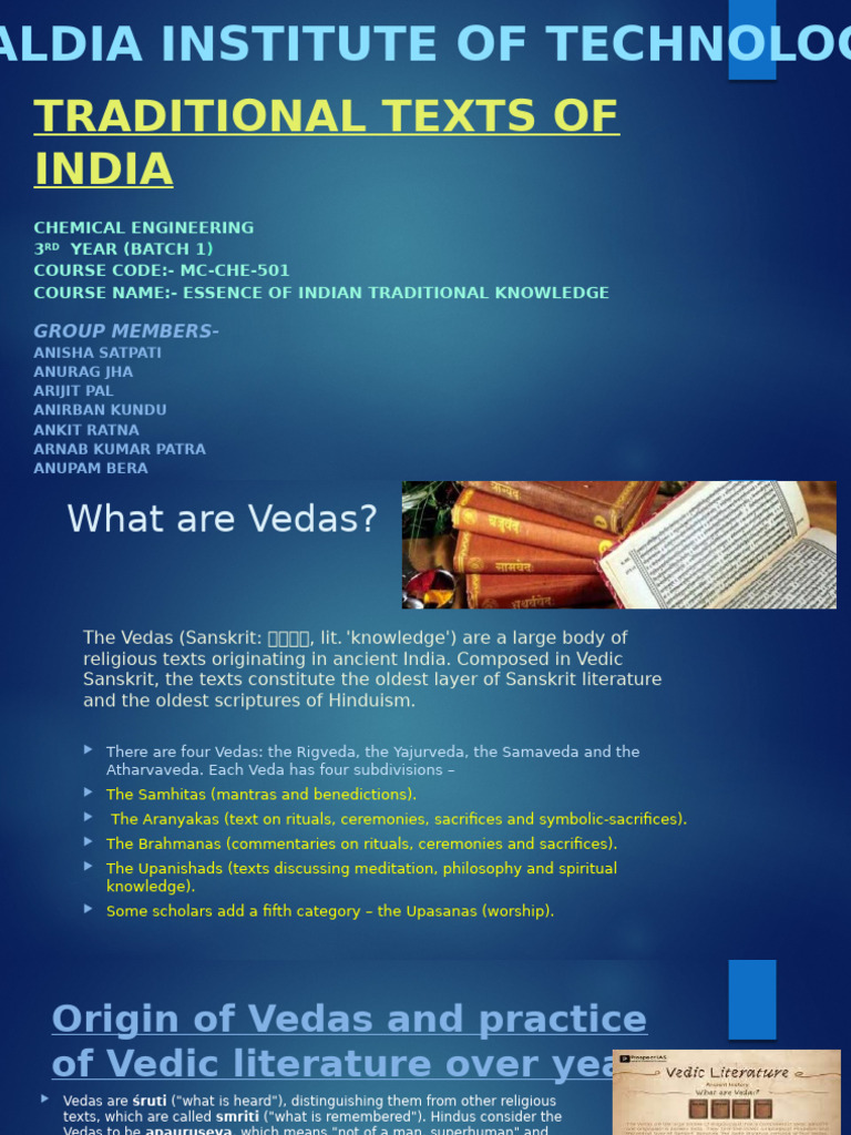 Traditional Texts in India | PDF