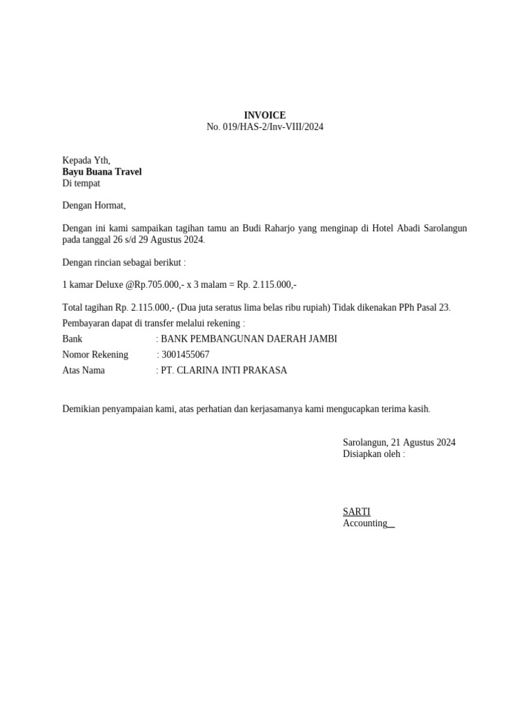 Invoice Remark | PDF
