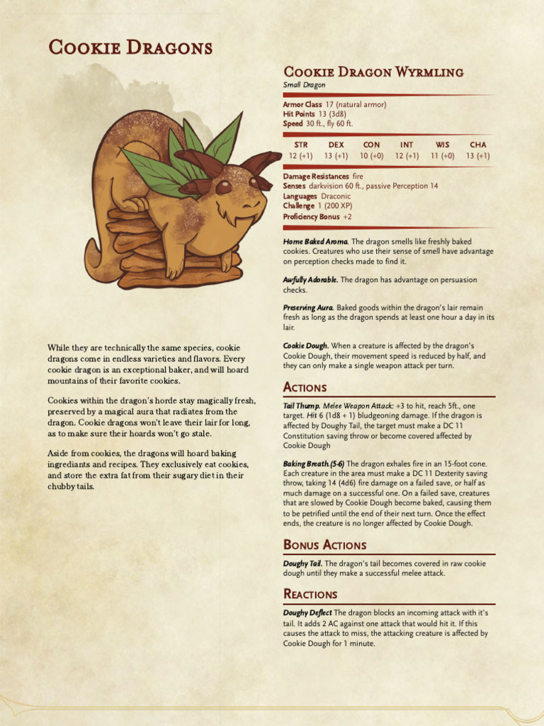 Cookie Dragon 5e-1 | PDF