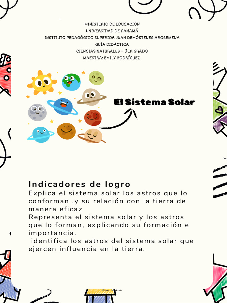 Guia de Aprendizaje Sistema Solar | PDF