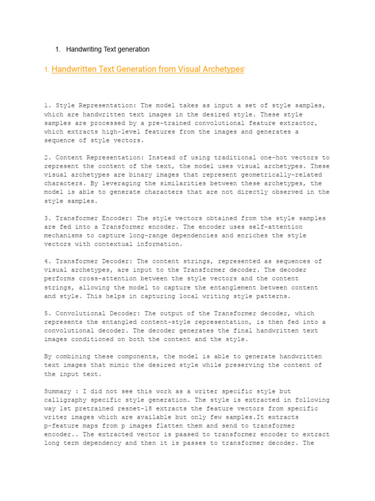 Handwriting Style Generation Techniques | PDF | Computer Science ...