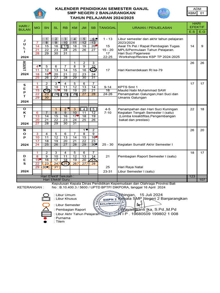 Kalender Pendidikan Tp 2024 2025 Pdf