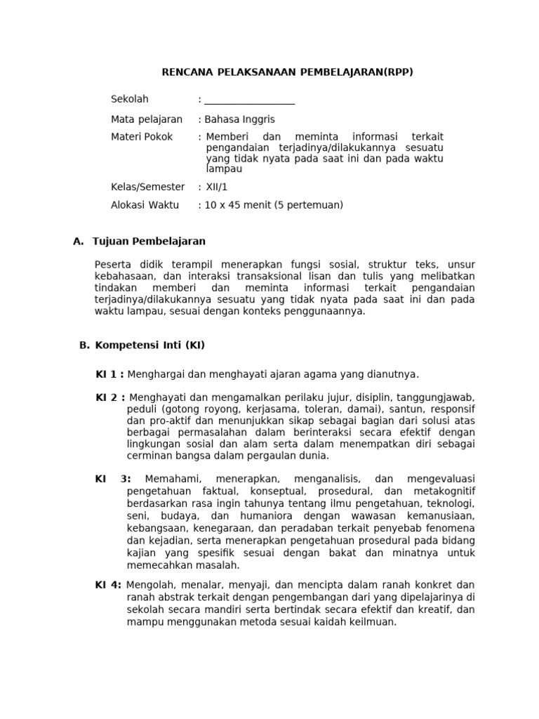 RPP PW Xii Unit 4 | PDF