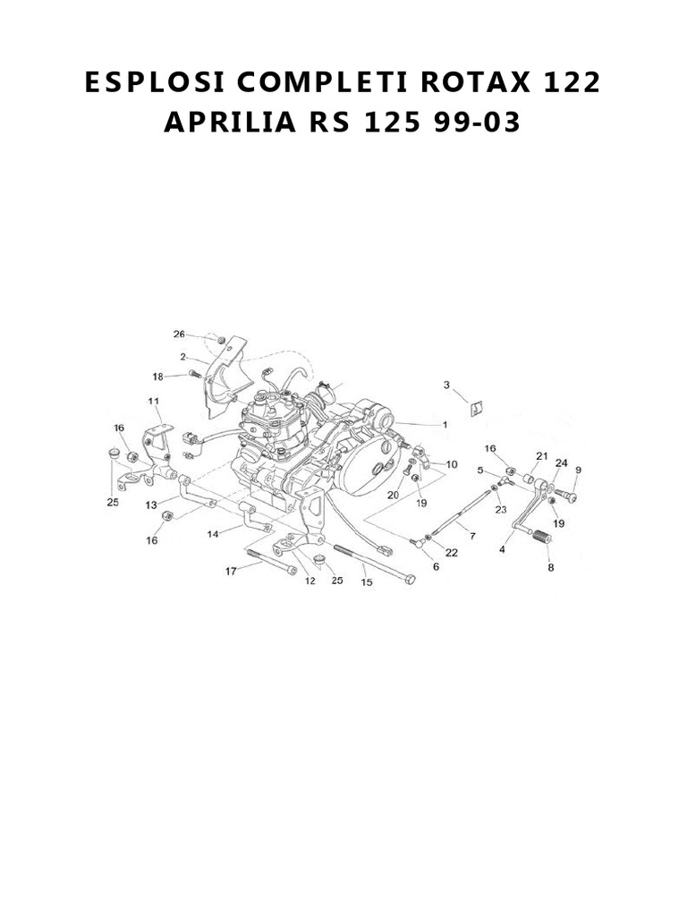 Aprilia Rotax 122 - ESPLOSI | PDF