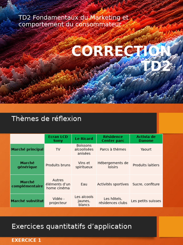 Correction TD 2 Fondamentaux Du Marketing | PDF