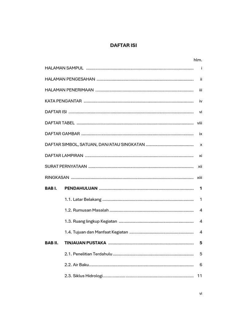 04 Laporan Tugas Akhir - Daftar Isi Kegiatan Analisis Sub Bab 25 | PDF