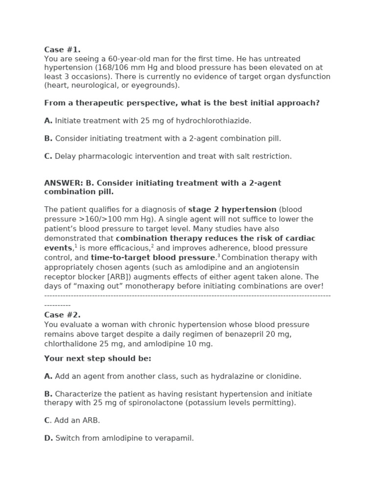 Hypertension Cases | PDF