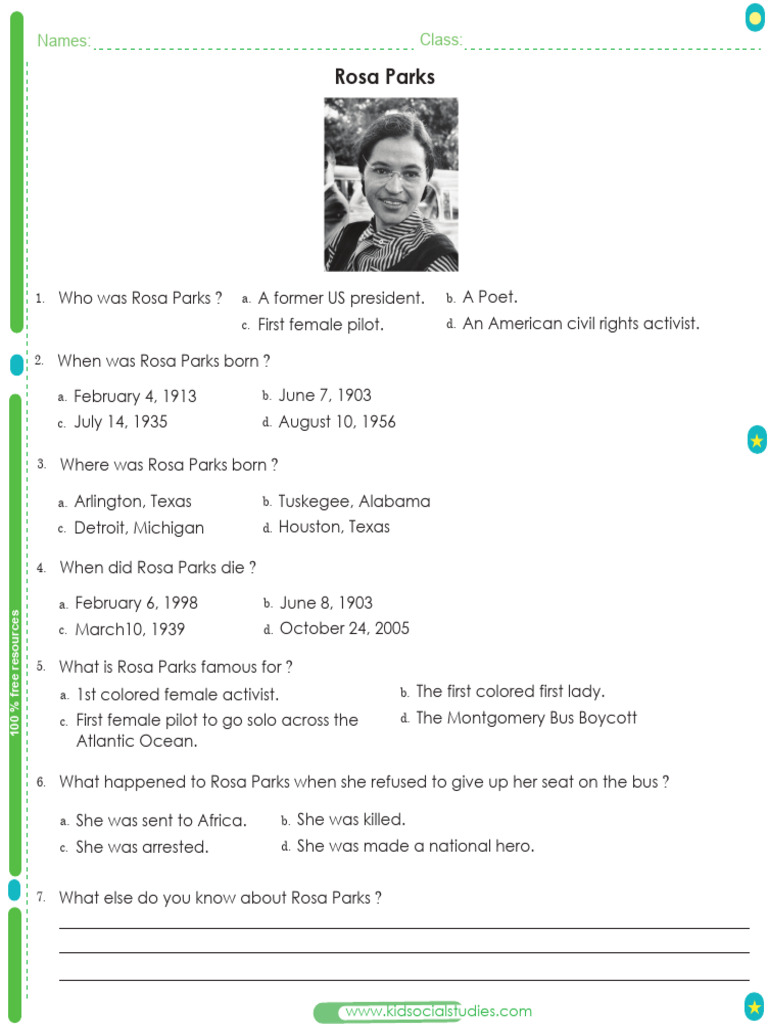 Rosa Parks Min | PDF