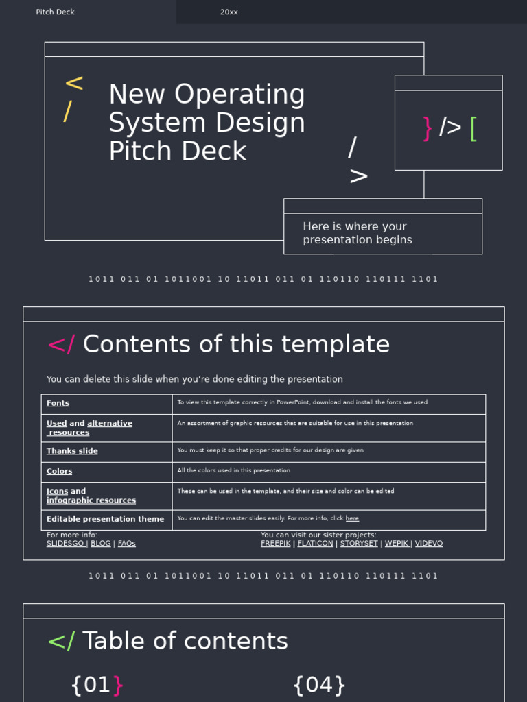 New Operating System Design Pitch Deck by Slsdsidesgo | PDF