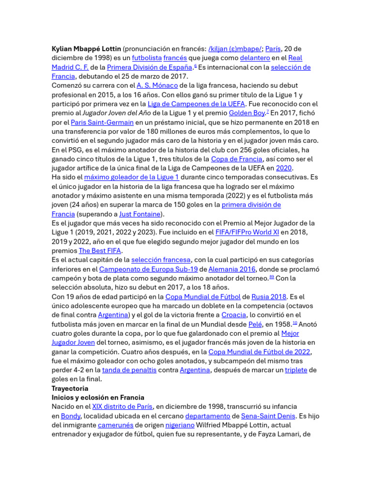 El equipo de Mbappé | PDF