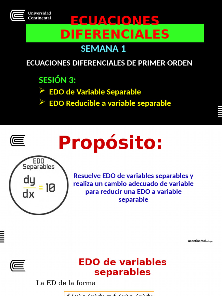 Semana 01 - S3 EDO VS y RVS | PDF