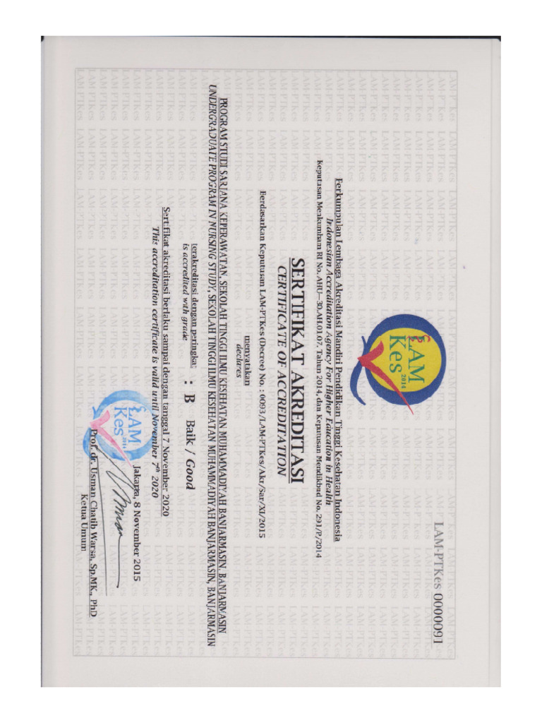 Akreditasi S1 Keperawatan (2015-2020) | PDF