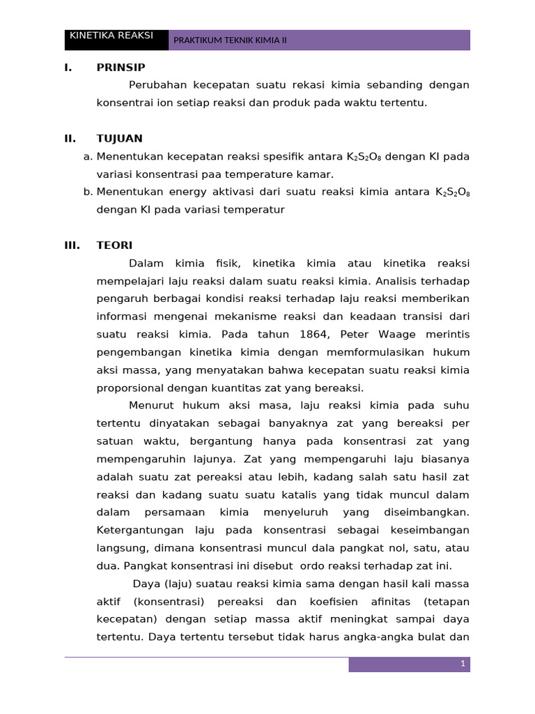 Rinz - Kinetika Reaksi | PDF