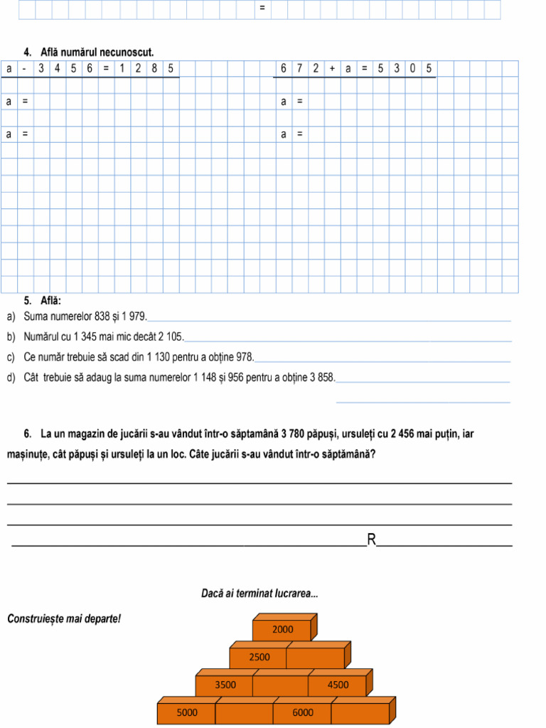 Evaluare Sumativa MEM Cls. A III - A-2 | PDF