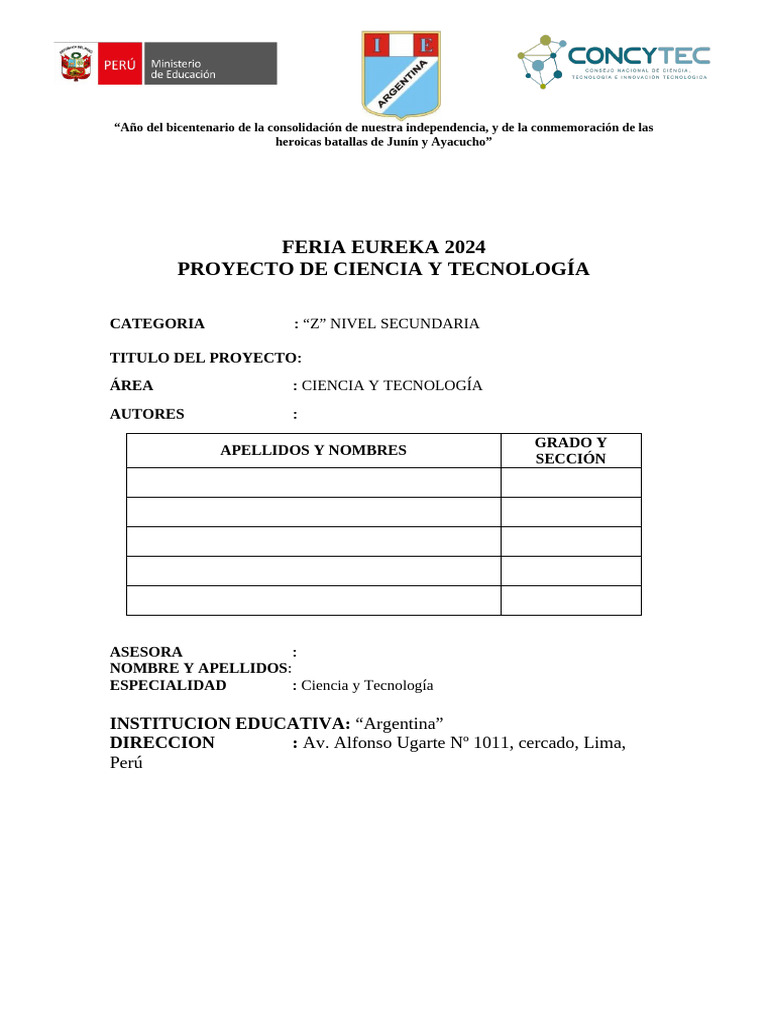 Carátula Con Logos-del-MINEDU-y-del-CONCYTEC | PDF