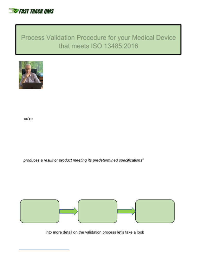 Process Validation Procedure For Medical Device - 230111 - 221818 | PDF