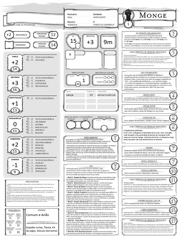 Monge - D&D 5e | PDF