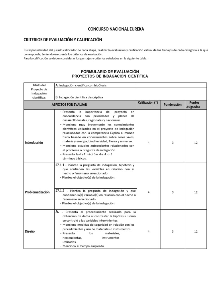 563435043-EUREKA-CRITERIOS-DE-EVALUACION | PDF