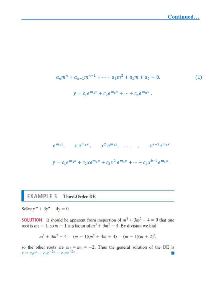 Homog Linear ODEs With CC Part B | PDF