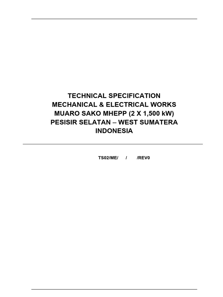 Technical Specification | PDF