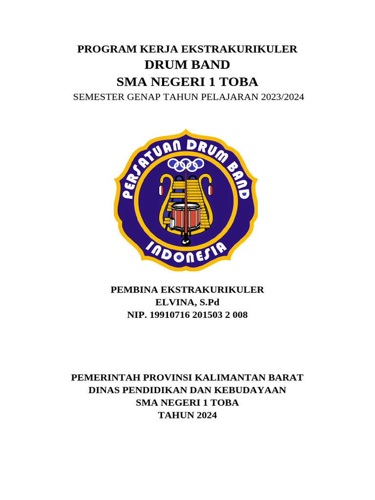 Program Kerja Ekskul Drumband | PDF