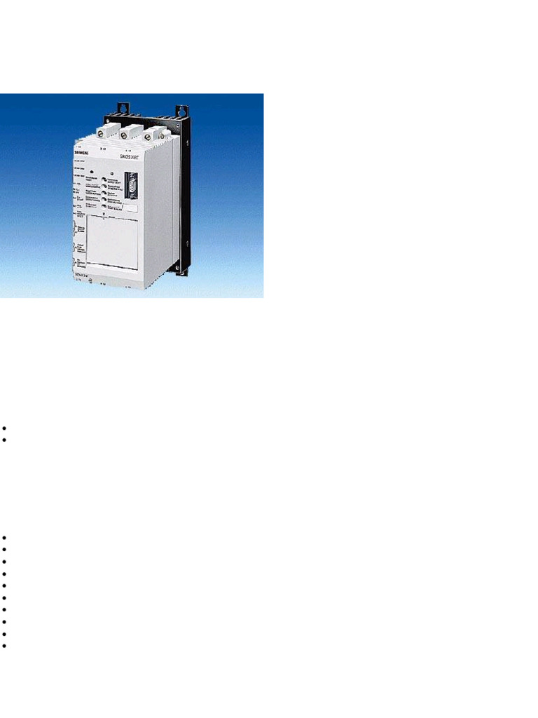 Soft Starter Overview | PDF