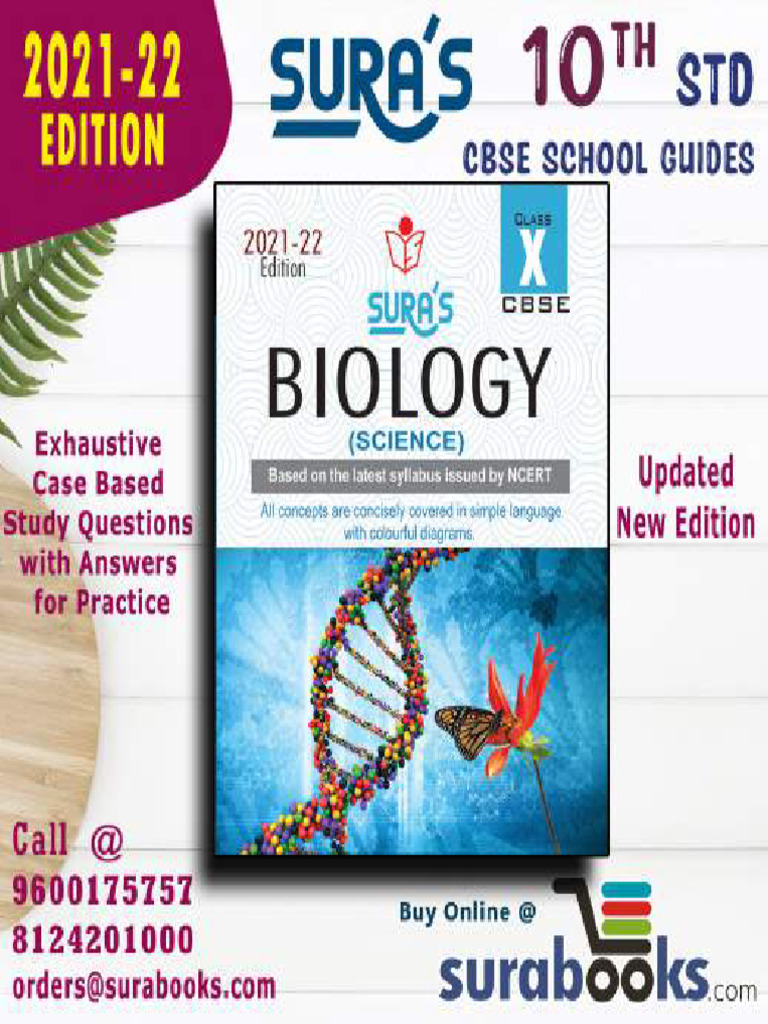 DC22F3 Cbse 10th STD Biology Sample Guide | PDF
