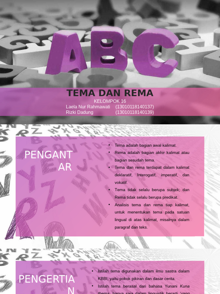 Tema Dan Rema | PDF | Languages | Foreign Language Studies