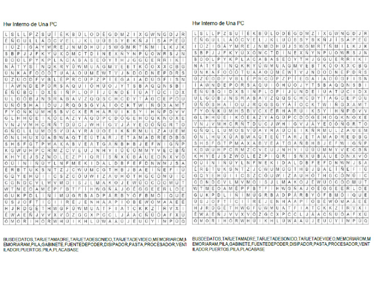 Sopa e Letras Partes Internas | PDF