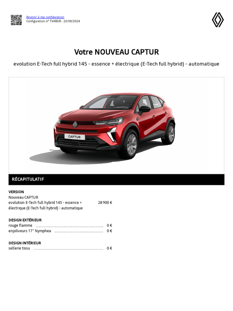 Nouveau CAPTUR evolution ETech full hybrid 145 | PDF