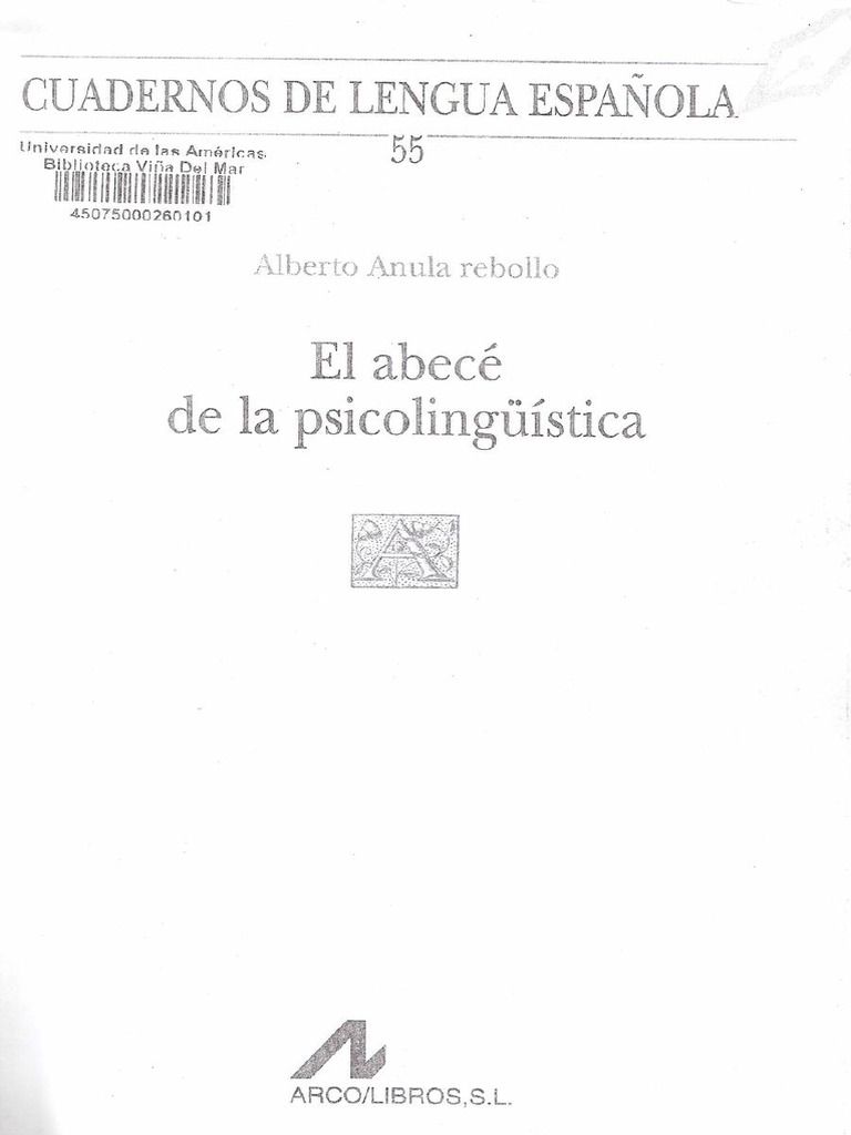 El Abece de La Psicolinguistica Alberto Anula Rebollopdf PDF Free | PDF