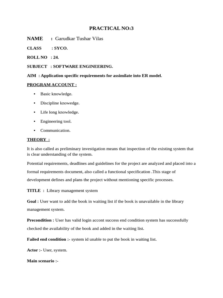 Practical No.3 | PDF