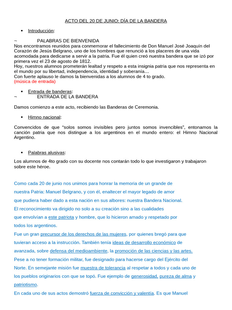 Glosas 20 de Junio | PDF