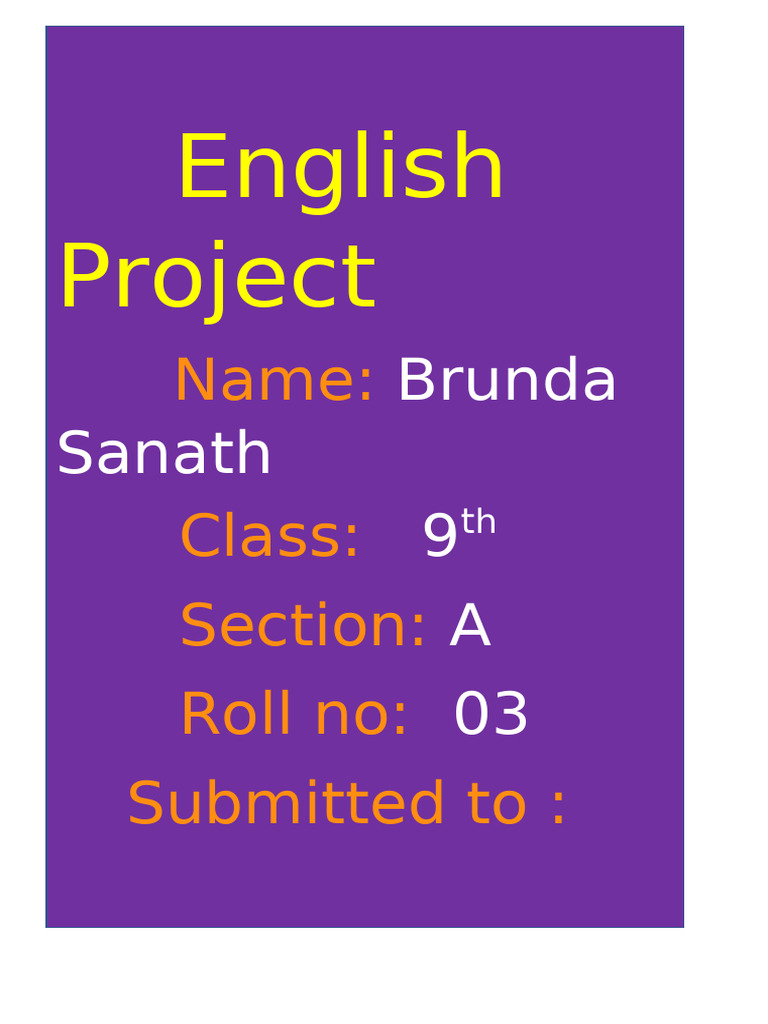 English Project | PDF