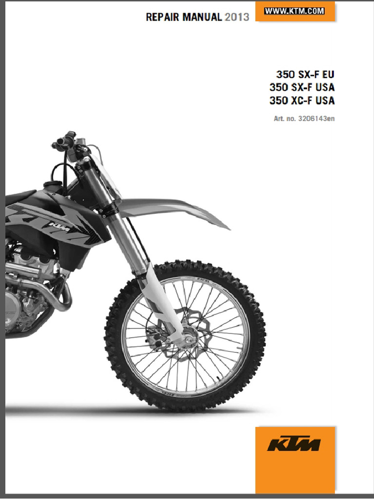 2013 KTM 350 SX-F XC-F Service Repair Manual | PDF