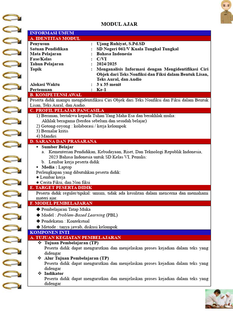 Modul Ajar Bi Pertemuan 1 | PDF