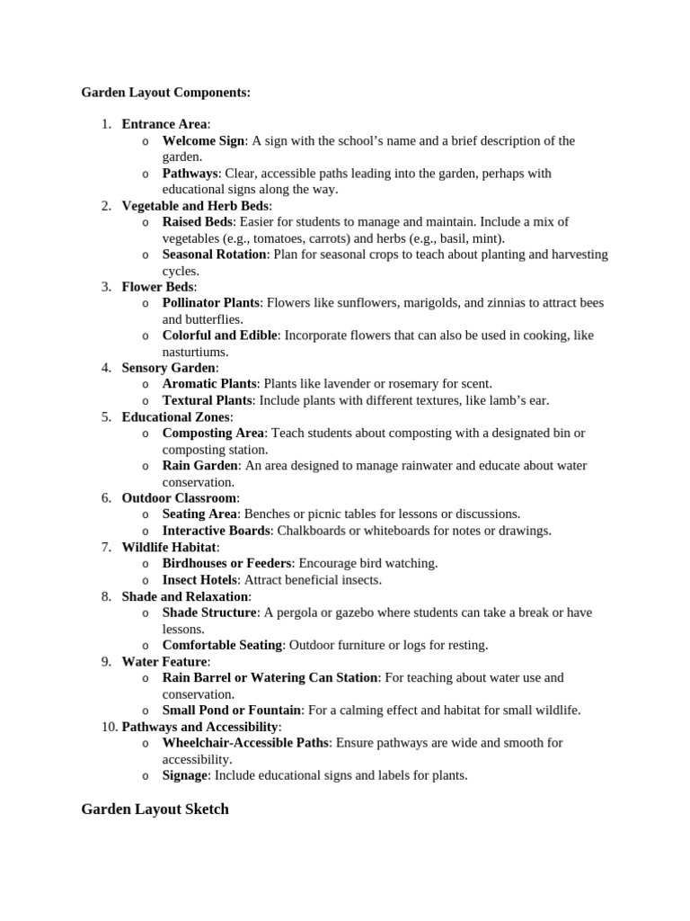 Garden Layout Components | PDF