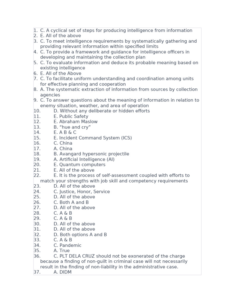 FAULTY Answer Key | PDF