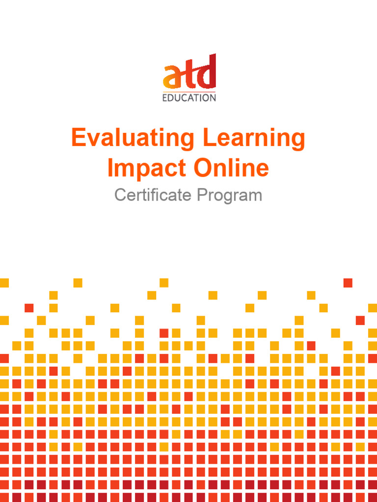 Evaluating Learning Impact Certificate Participant Guide | PDF