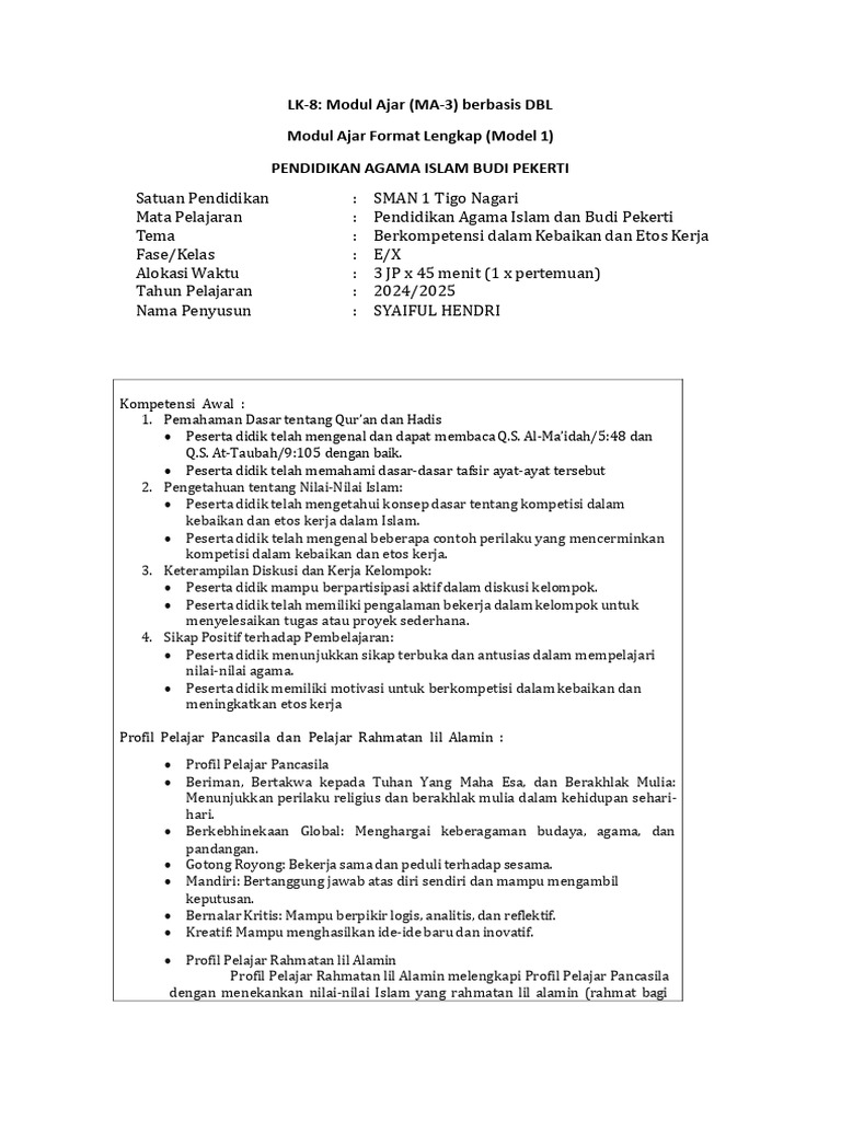 LK Lokakarya 8 Syaiful Hendri | PDF