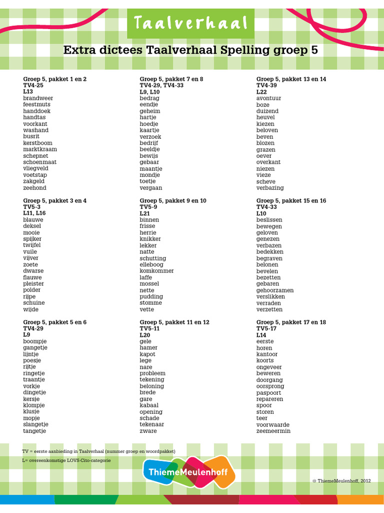 Extra Dictees Taalverhaal Spelling Groep5 | PDF
