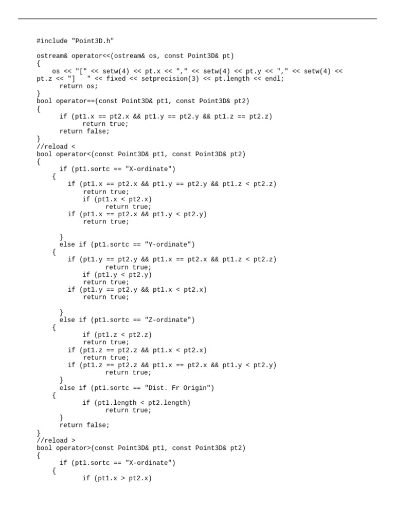 Point3D CPP | PDF